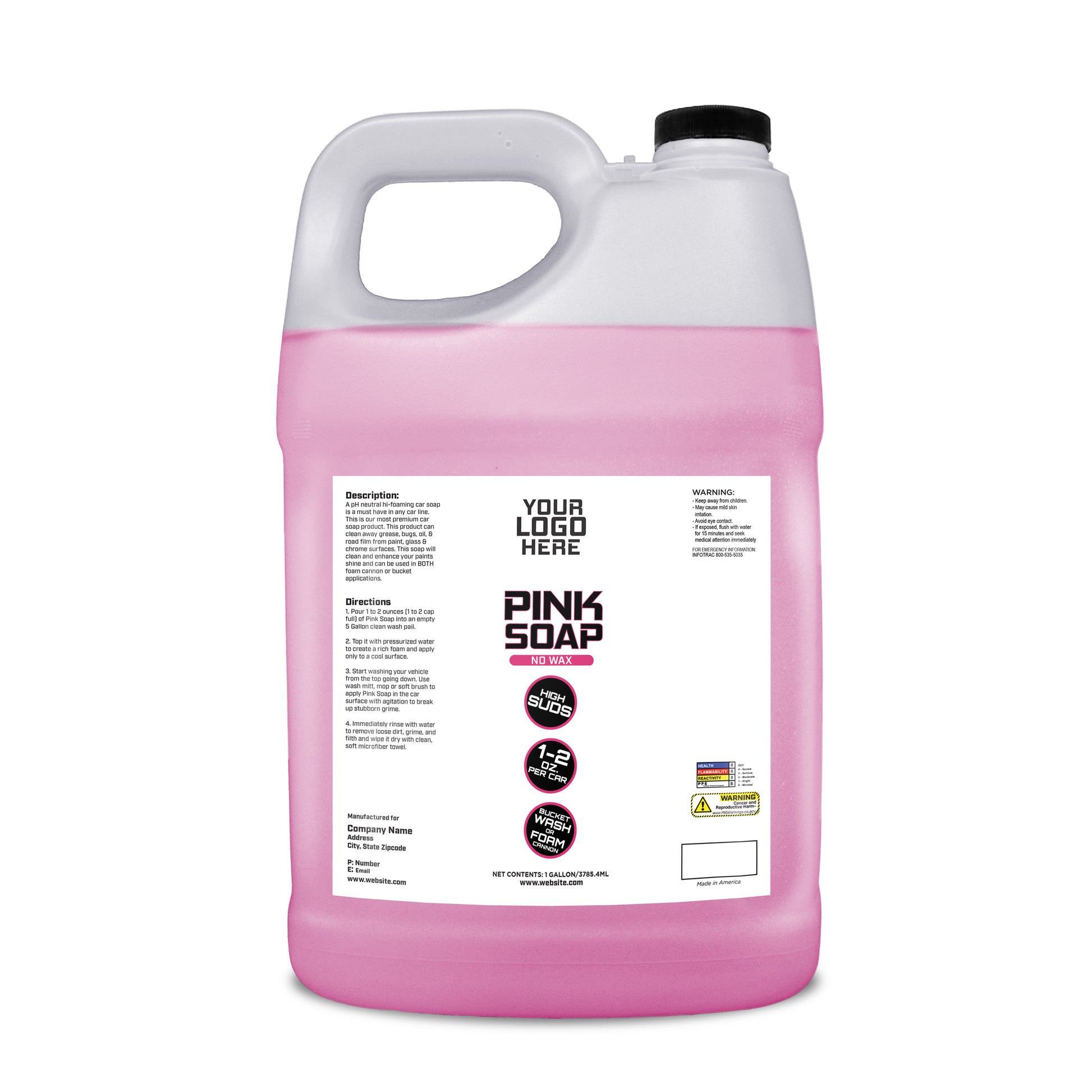 Private Label 1 gallon HI Foam Soap (NO WAX) – Renegade Private Label